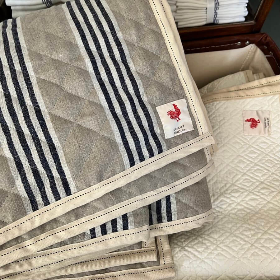 From The Orient to Orient Linens, Two Lifetimes in Textiles