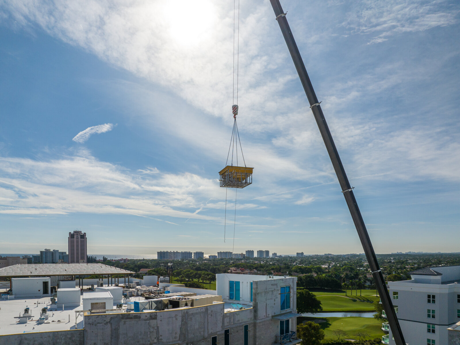Crane Flies in Pool for Boca Raton’s ALINA Residences